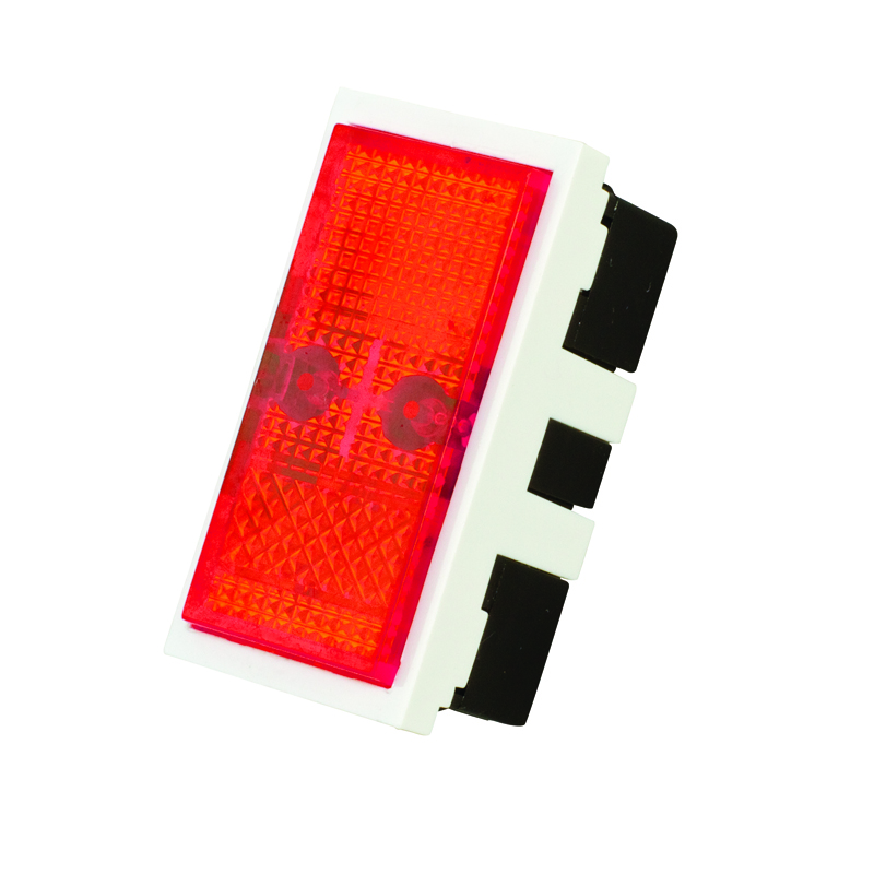 16A Double Pole Neon Half Euro Module Switch - RPP